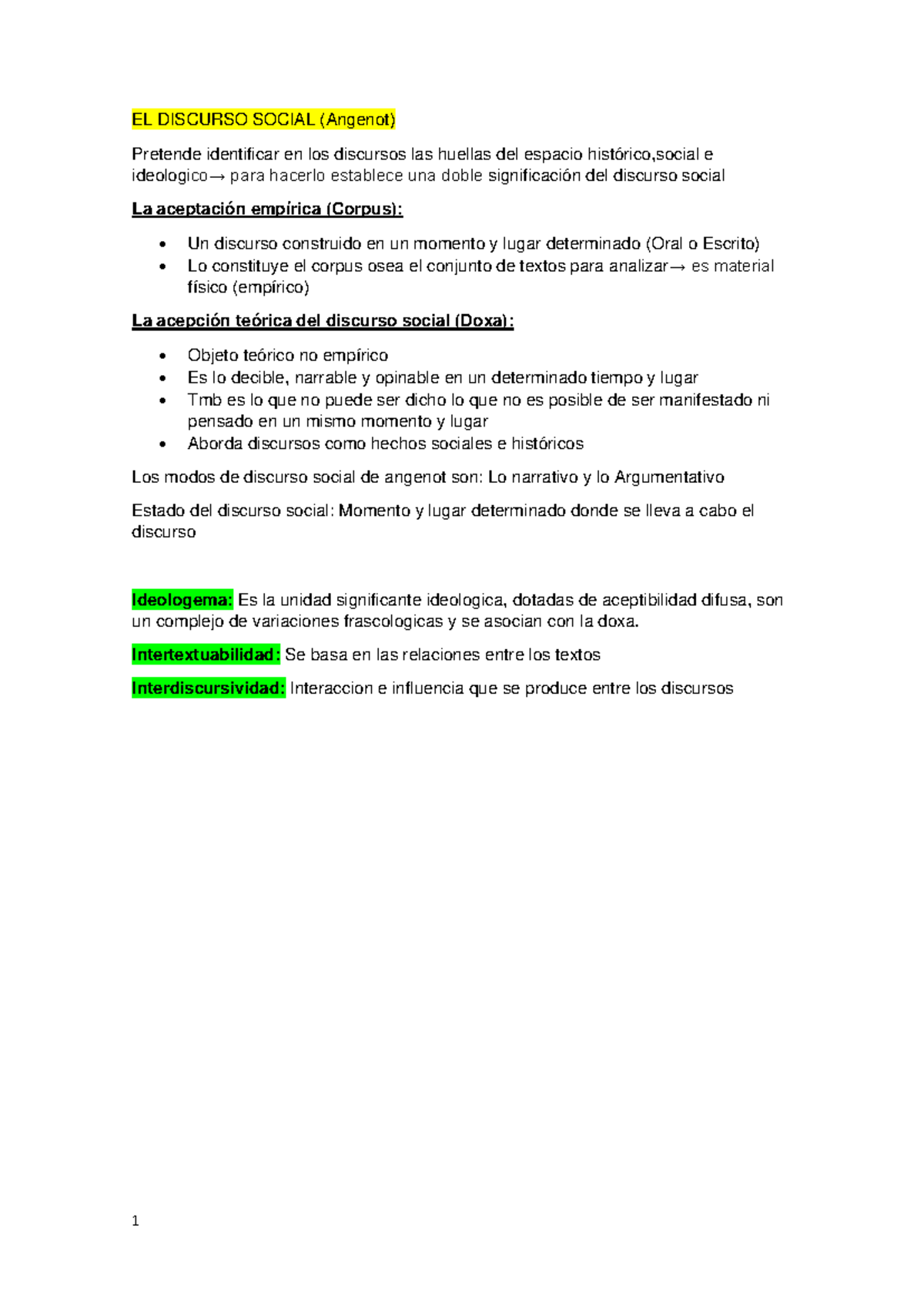 EL Discurso Social - xsx