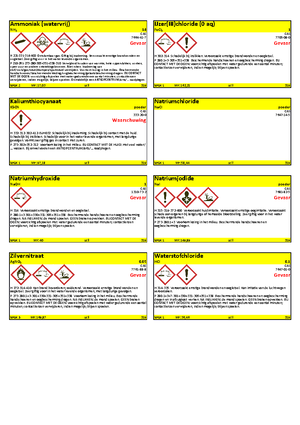 Chemie veiligheid en hygiëne samenvatting - Chemie labo veiligheid ...