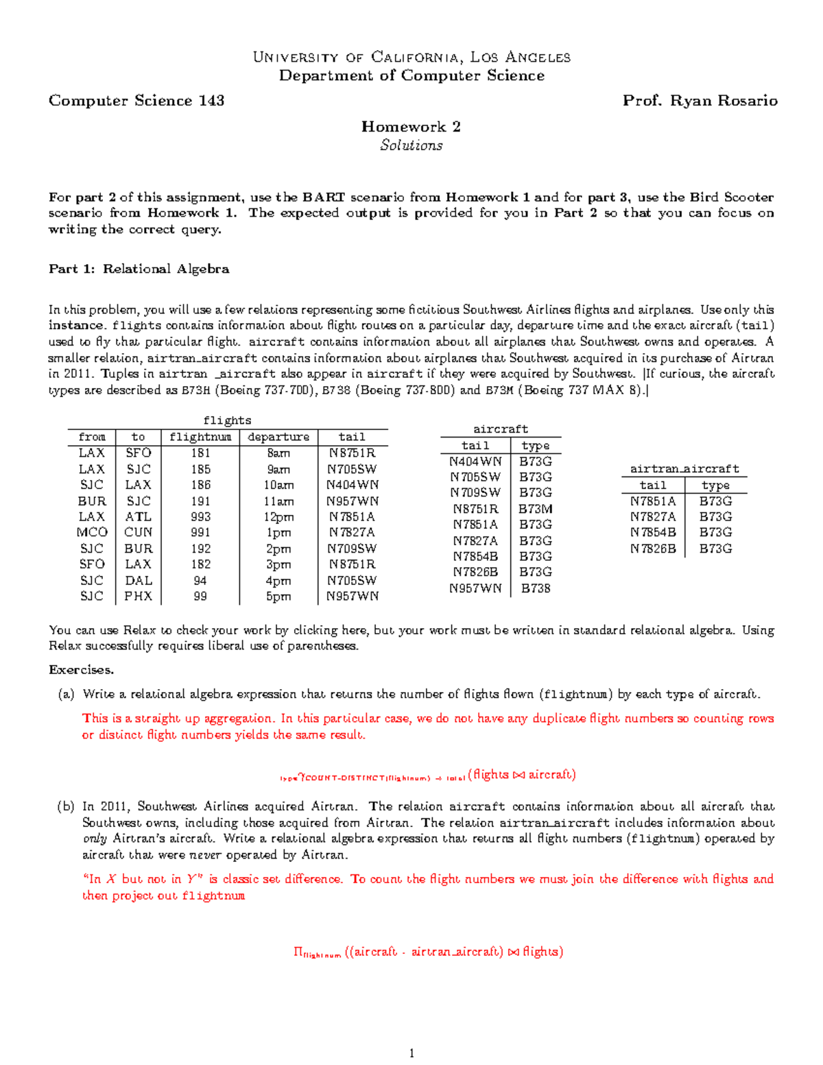 CS143 22S HW2 solutions - University of California, Los Angeles ...
