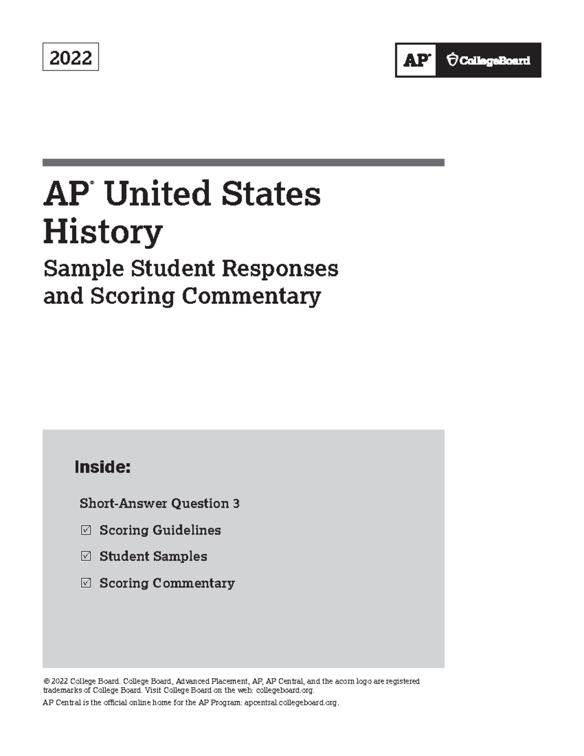 AP US History - Short Answer Question - 2022 - Colonialism and Native ...