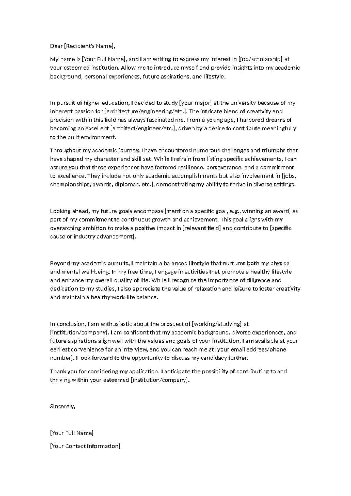 Dear - tareaa - Dear [Recipient's Name], My name is [Your Full Name ...