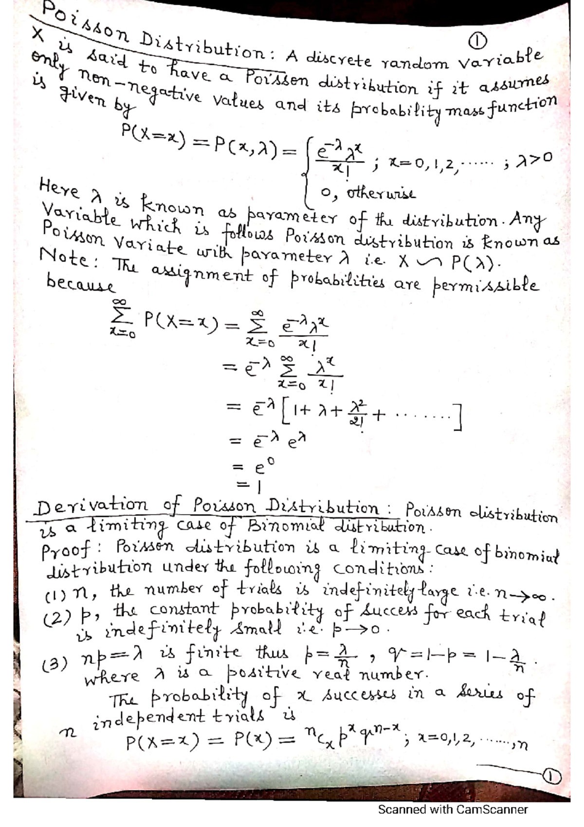Poisson Distribution - Mathematics - Studocu