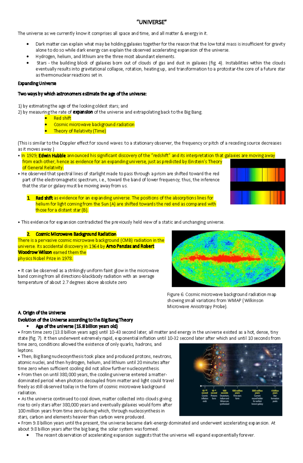 ES Lesson 3 Expanding- Universe Bigbang - “UNIVERSE” The universe as we ...