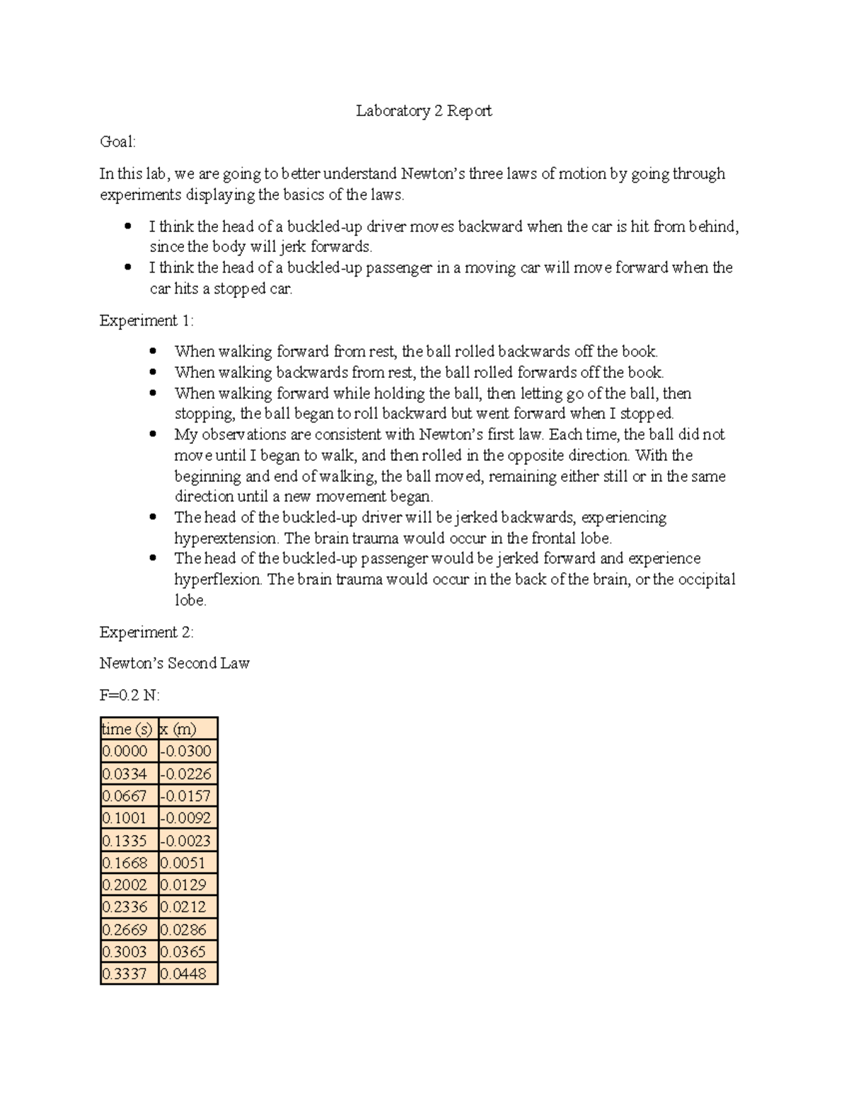 Phys 221 lab2 - lab 2 - Laboratory 2 Report Goal: In this lab, we are ...