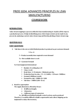 PROD1024 Advanced Principles in Lean Manufacturing 2020-21 - Page 1 of ...