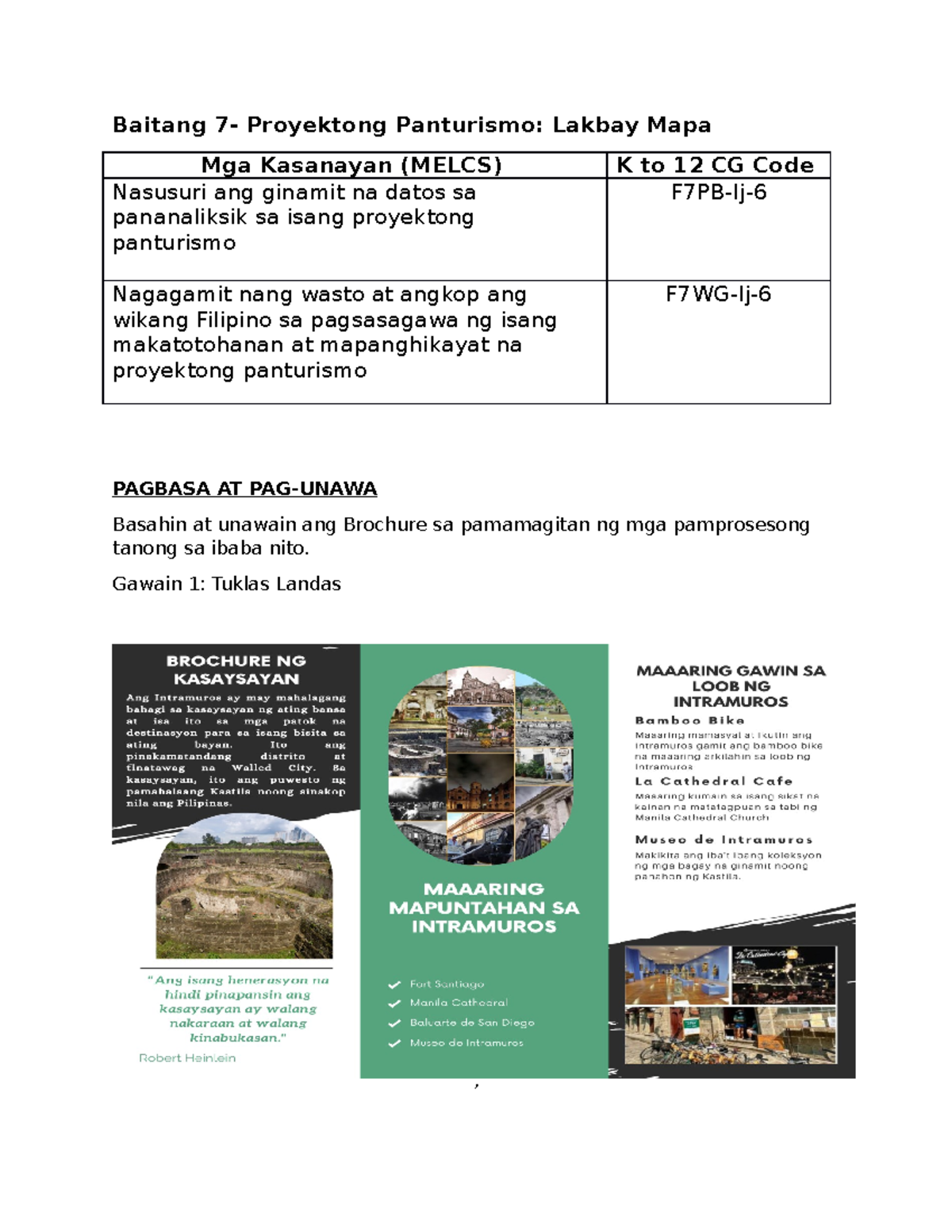 Haraya- Pastrana - tips - Baitang 7- Proyektong Panturismo: Lakbay Mapa ...