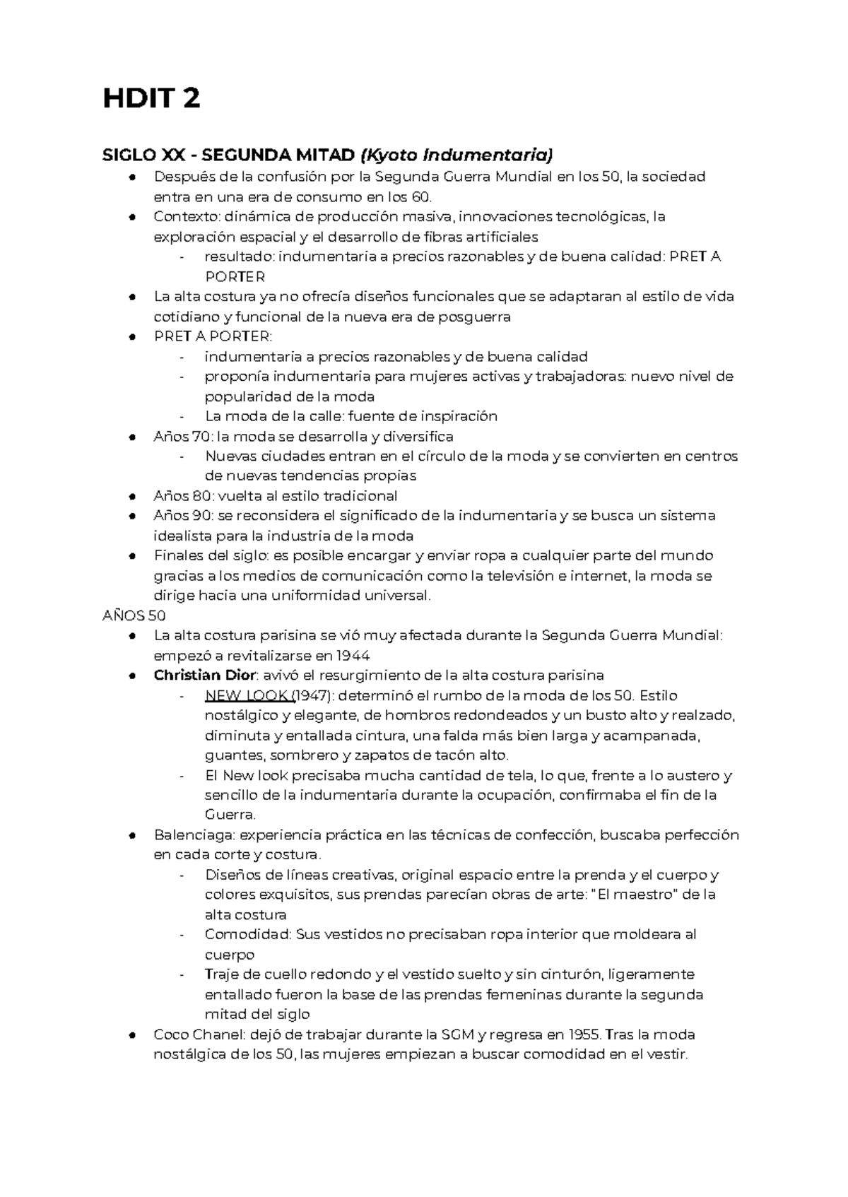 HDIT 2 segundo parcial Leonardi - HDIT 2 SIGLO XX - SEGUNDA MITAD ...