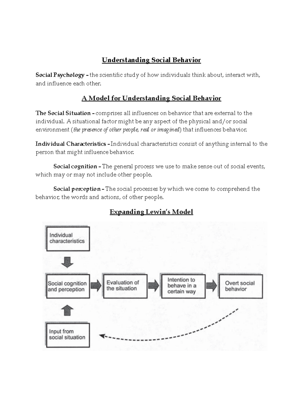 Chapter 1- Understanding Social Psychology - Understanding Social ...
