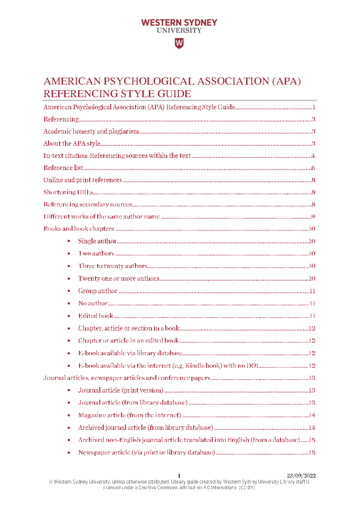 Citing references using APA 2023 - AMERICAN PSYCHOLOGICAL ASSOCIATION ...