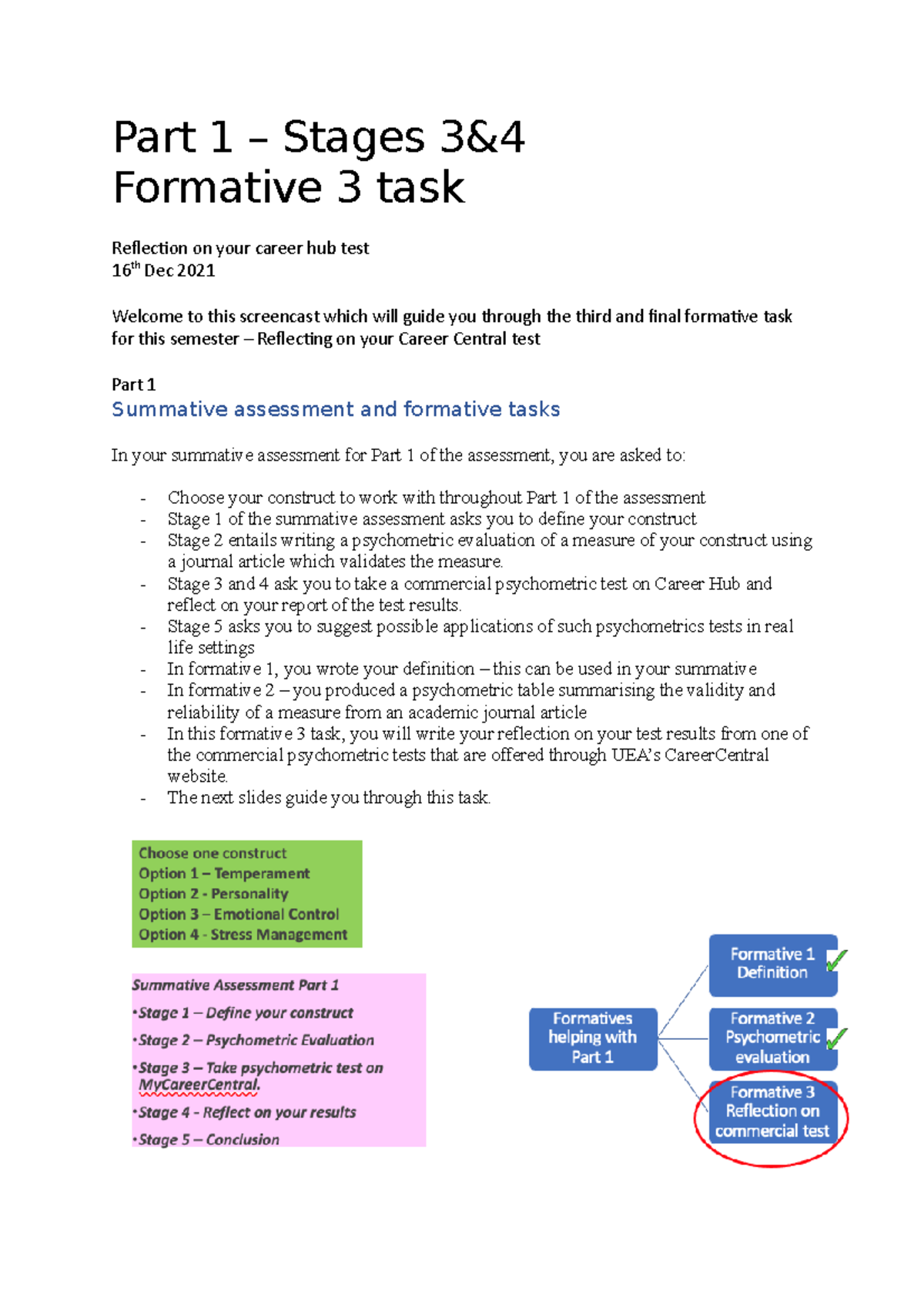 Part 1 – Stages 3&4 Formative 3 task - Part 1 – Stages 3& Formative 3 ...
