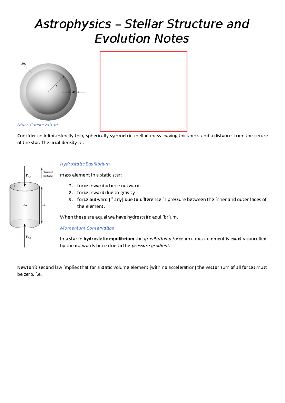Stellar Structure and Evolution - Notes - Astrophysics – Stellar ...