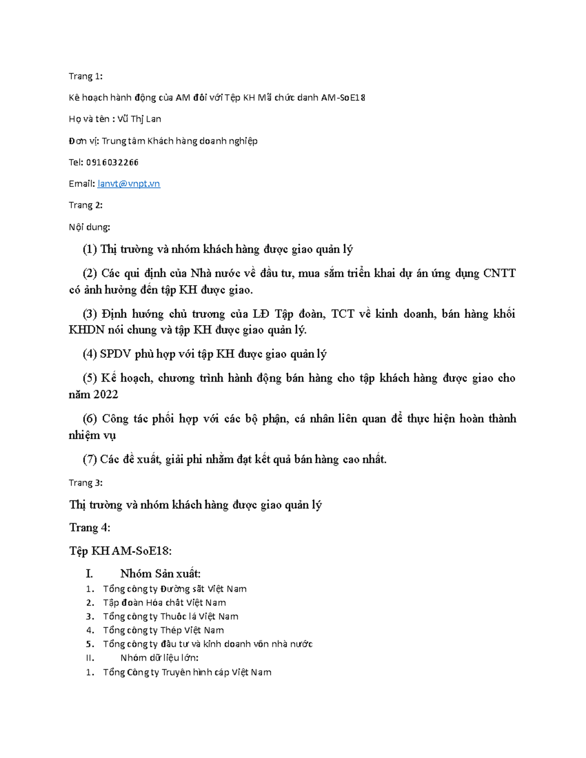 Trang 1 - Ôn tập tin học - Trang 1: Kếế ho ch hành đ ng c a AM đốếi v i T p KH Mã ch c danh ...