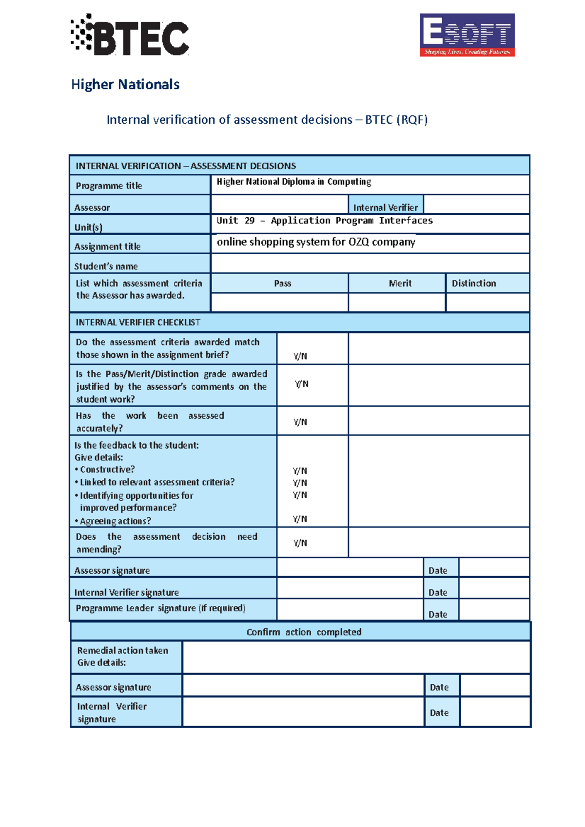API Final - This is an assignment - Higher Nationals Internal ...