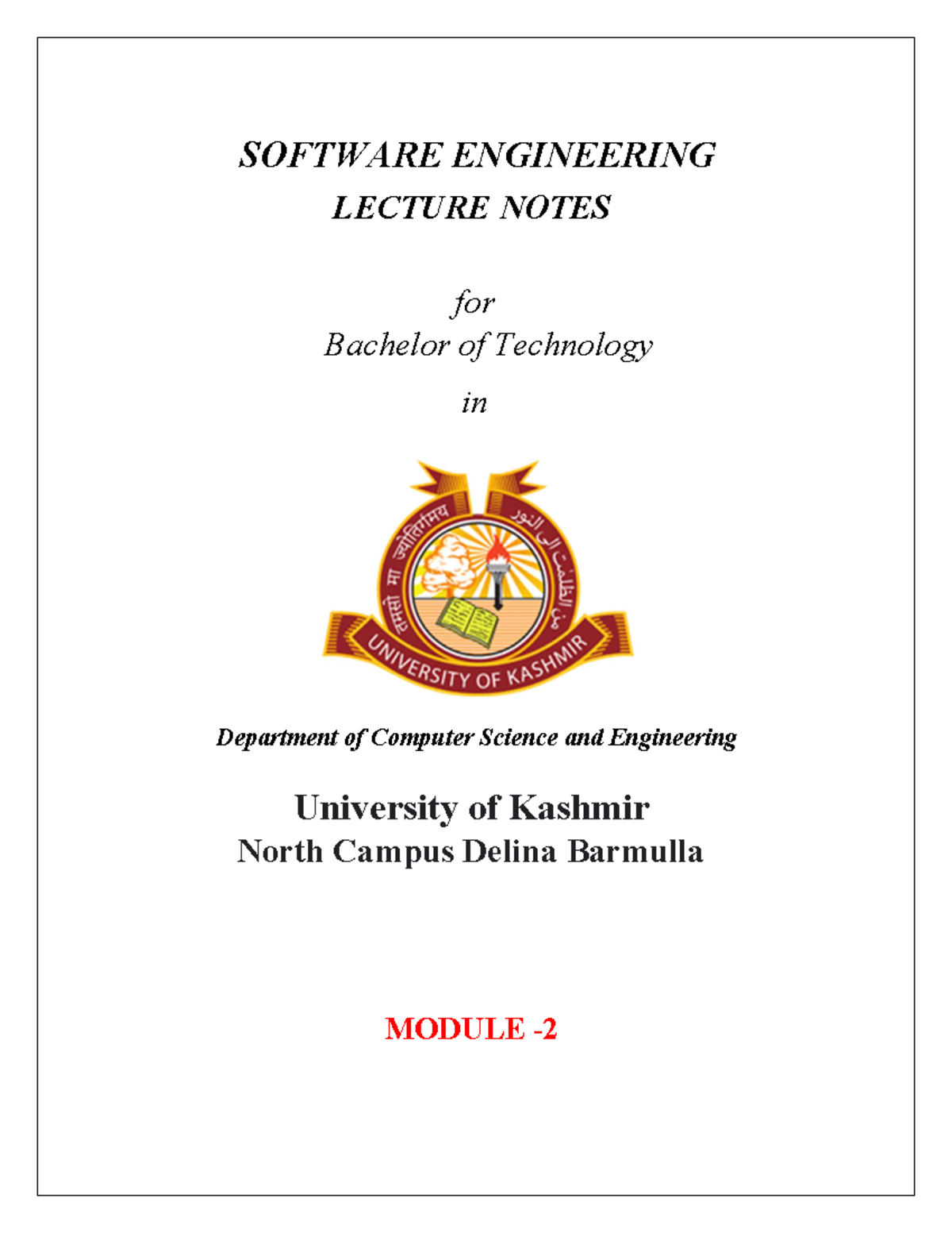 Software Engineering Module 2 - SOFTWARE ENGINEERING LECTURE NOTES for ...