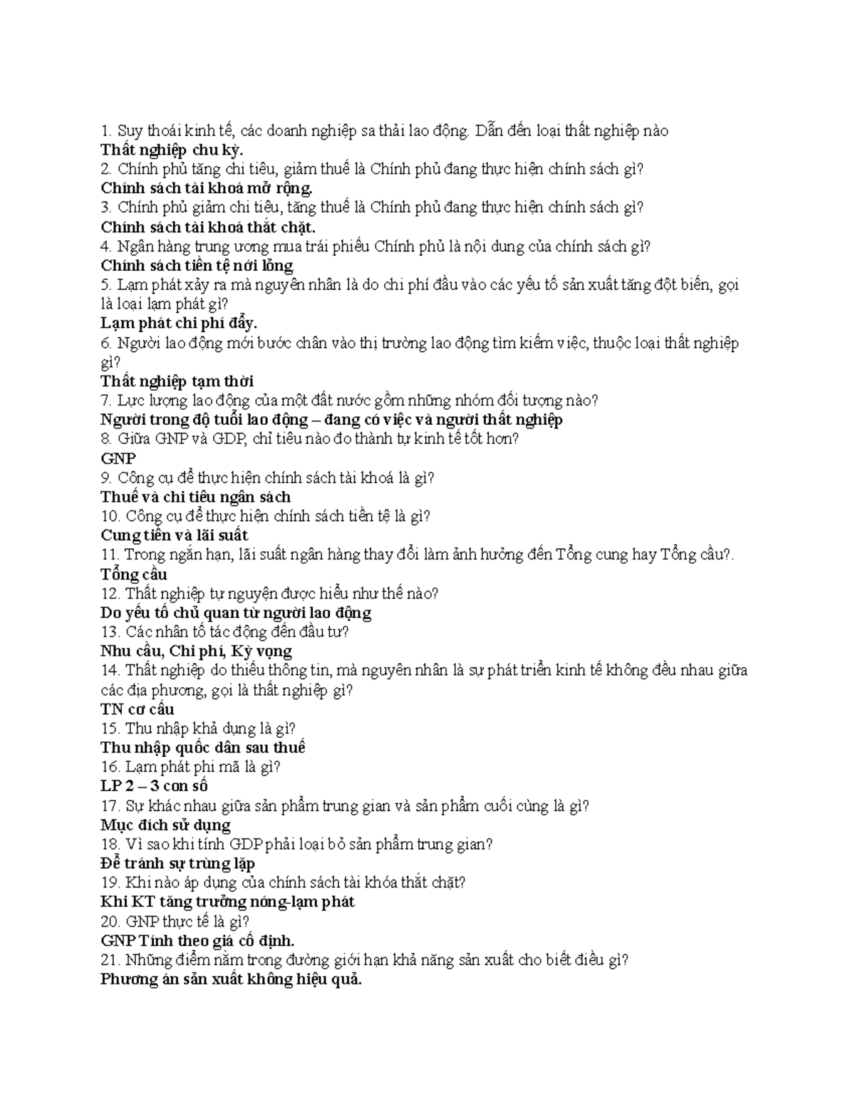 Kinh tế vỹ mô ngắn - .... - Suy thoái kinh tế, các doanh nghiệp sa thải ...