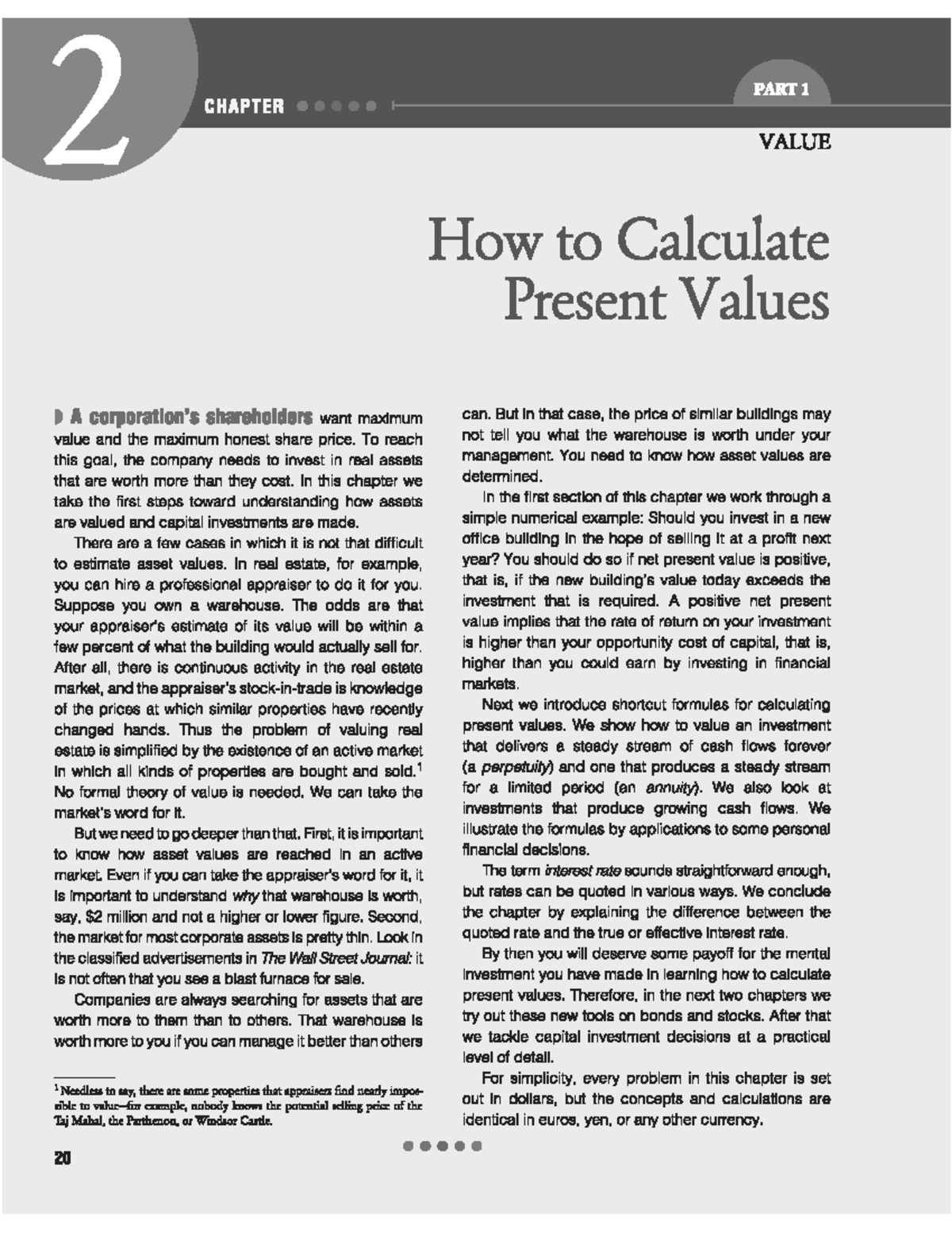 Chapter 2 - How to Calculate Present Values 20 to 44 - International ...