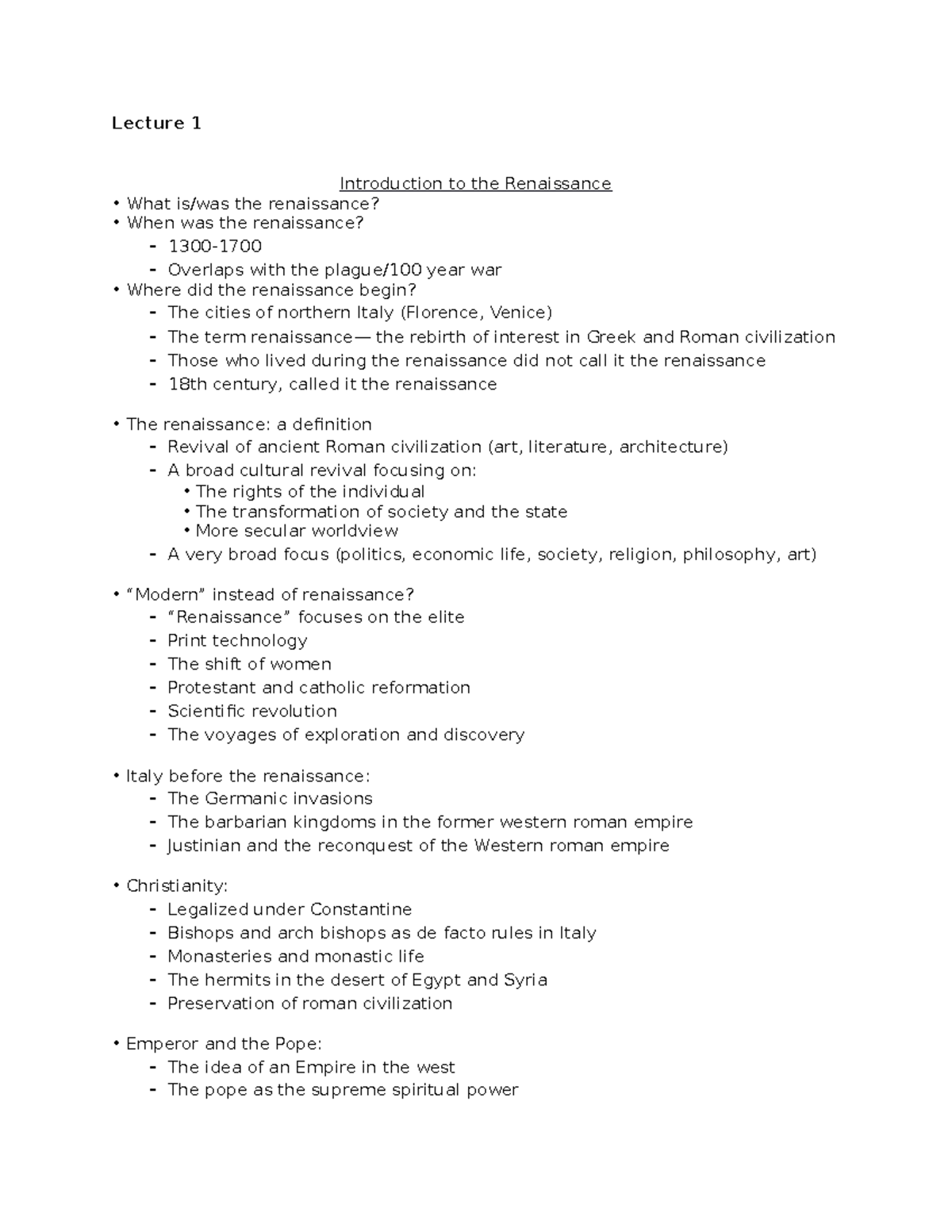 MARS Lecture 1 Notes (Semester 2) - Lecture 1 Introduction to the ...