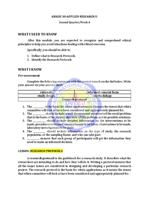 Practical Research Grade 10 Module 1 (Practice Materials) - GRADE 10 ...