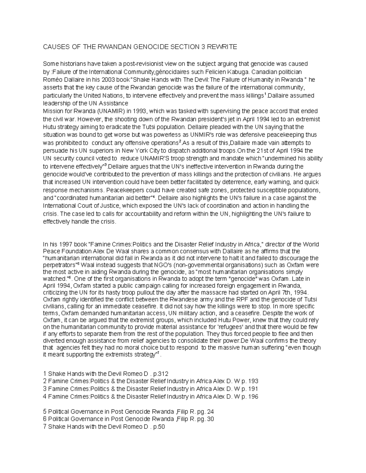 Causes OF THE Rwandan Genocide Section 3 -3 - CAUSES OF THE RWANDAN ...