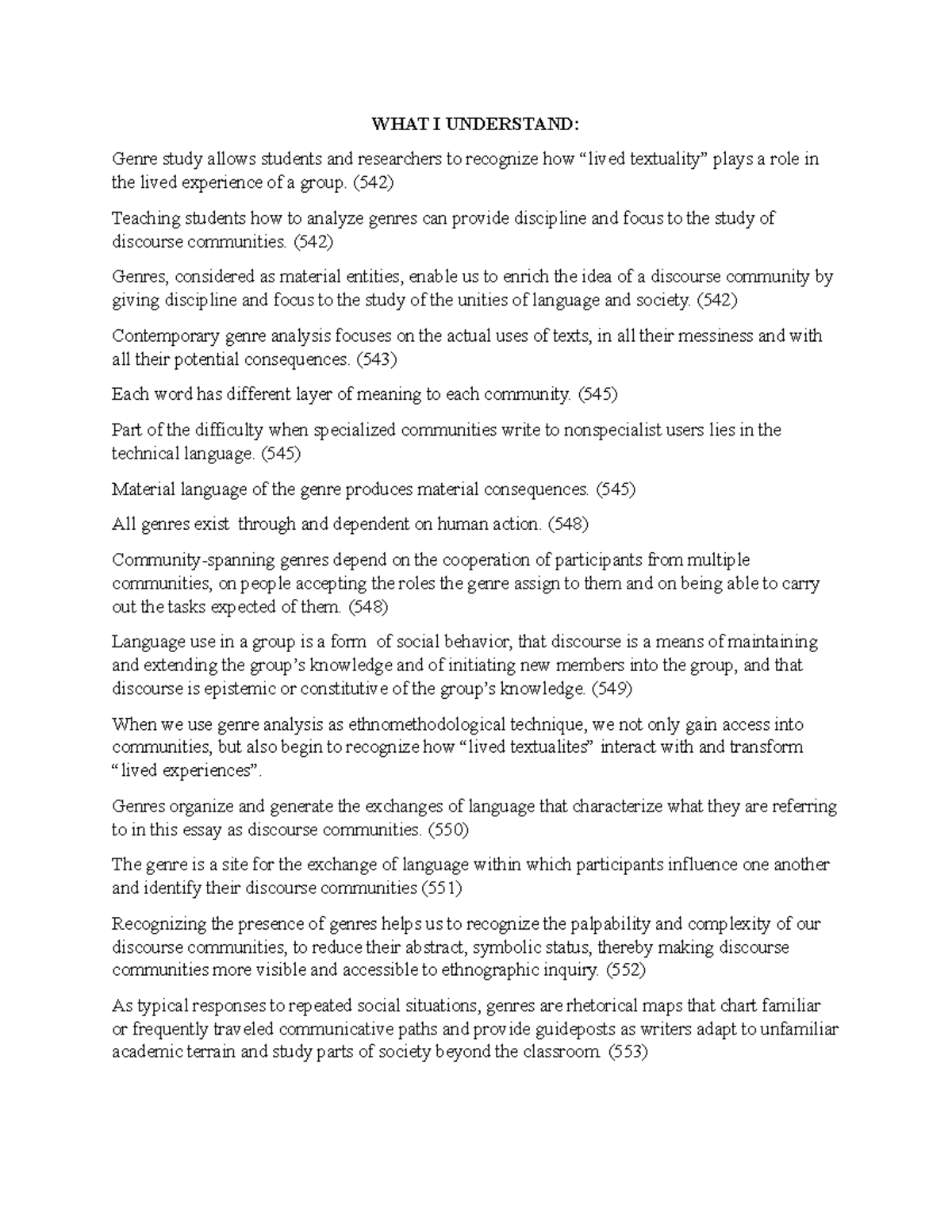 Muddiest Point Materiality and Genre in the Study of Discourse Communities Amy J. Devitt, Anis ...