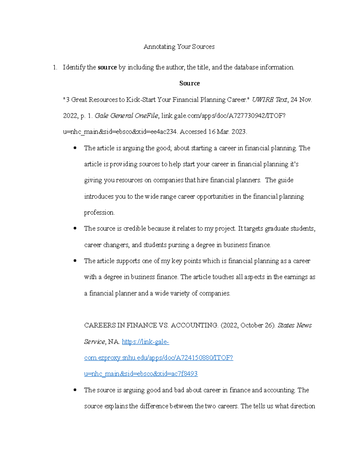 3-4 assignment - Annotating getting your sources and if they are ...