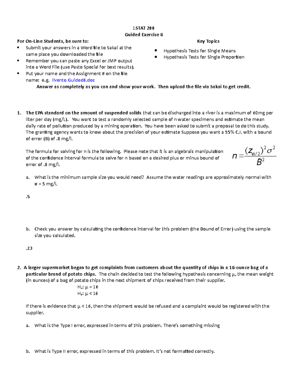 STAT 200 2022 GE6-Vernon Patterson - 1 STAT 200 Guided Exercise 6 For ...