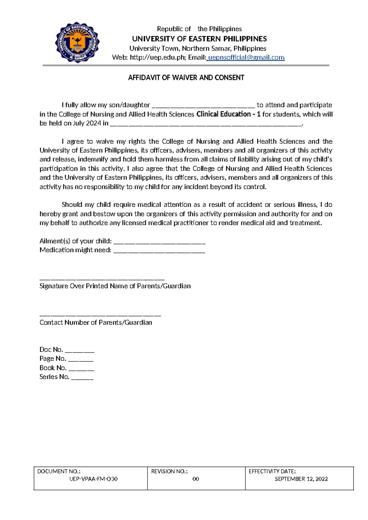 1 FORM Affidavit-OF- Waiver-AND- Consent-2024-Copy-Copy - Republic of ...