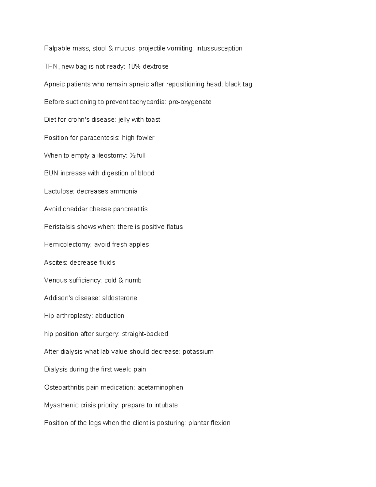 Final Exam Bingo - Palpable mass, stool & mucus, projectile vomiting ...