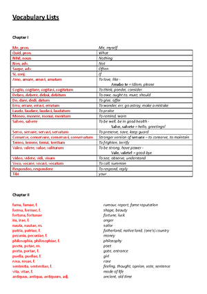 Nouns Cheat Sheet - Summary of Noun Declensions - Nouns Cheat Sheet Latin Cases Nominative Case ...
