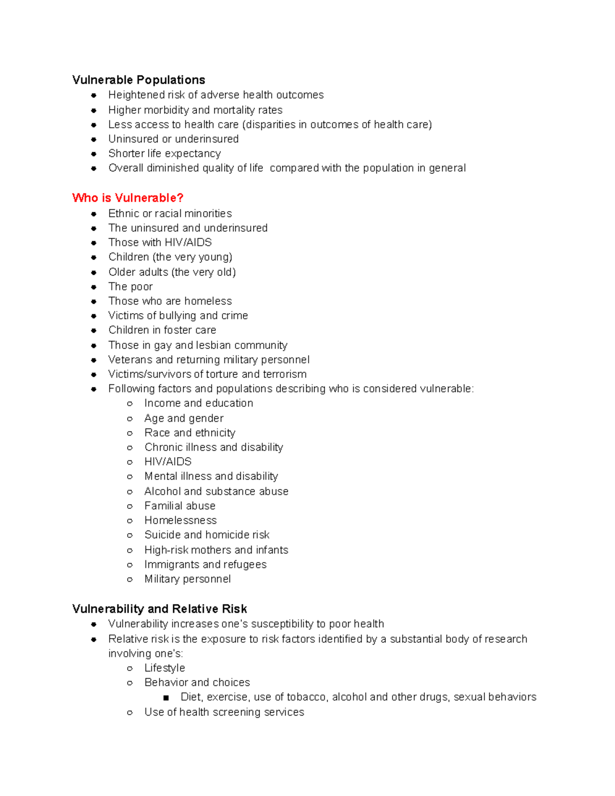 Working With Vulnerable Populations - Vulnerable Populations Heightened ...