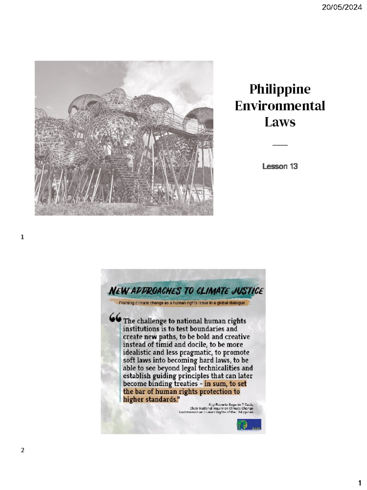 L13 Philippine Environmental Laws - Philippine Environmental Laws 1 2 ...