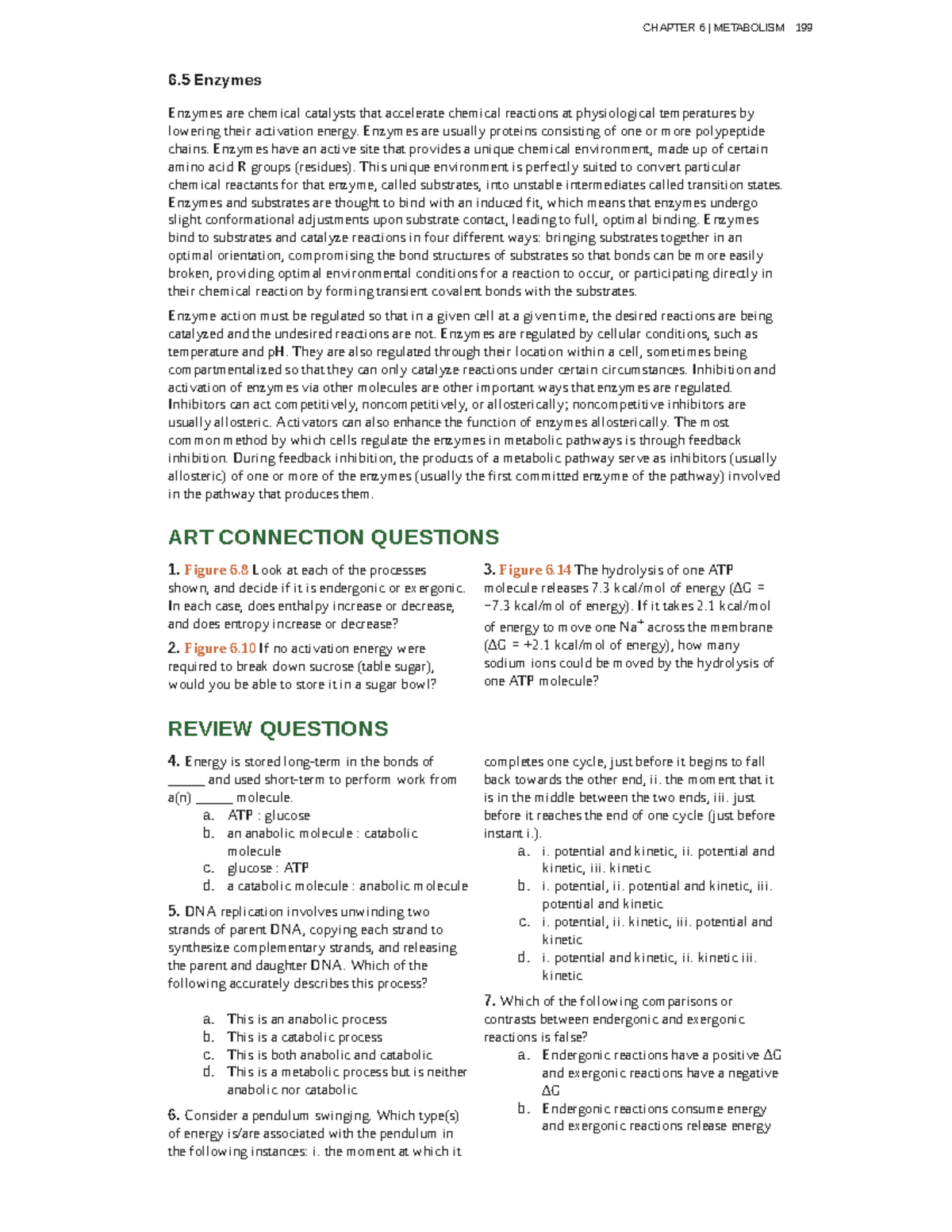 21 - Hello - 6 Enzymes Enzymes are chemical catalysts that accelerate ...