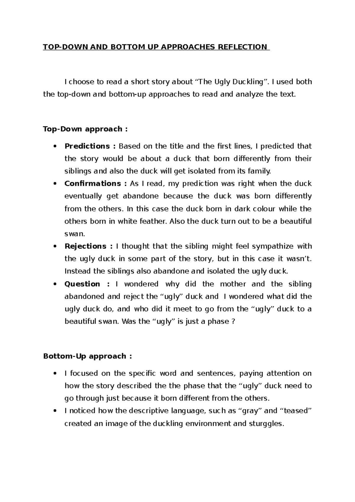 Tutorial short text approach - TOP-DOWN AND BOTTOM UP APPROACHES ...