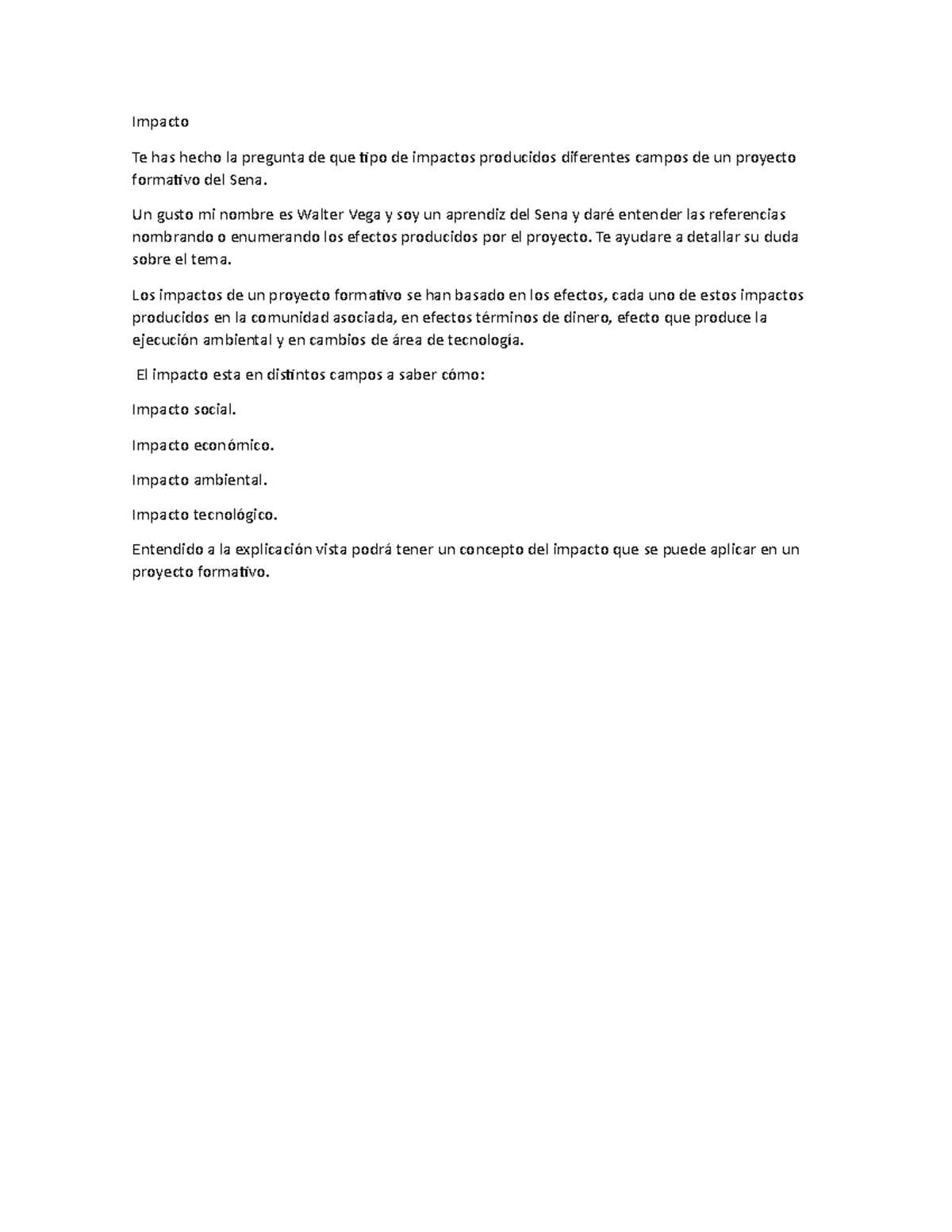 Impacto - YFJG - Impacto Te has hecho la pregunta de que tipo de ...