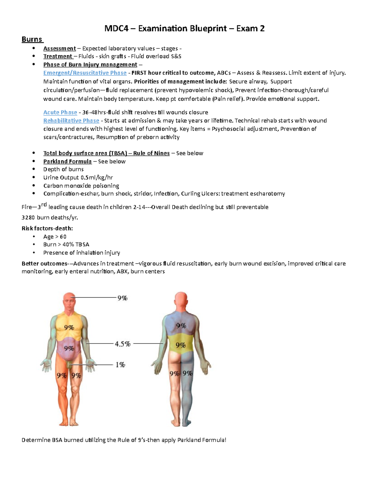 MDC4 Exam 2 Blueprint (Review) - MDC4 – Examination Blueprint – Exam 2 ...