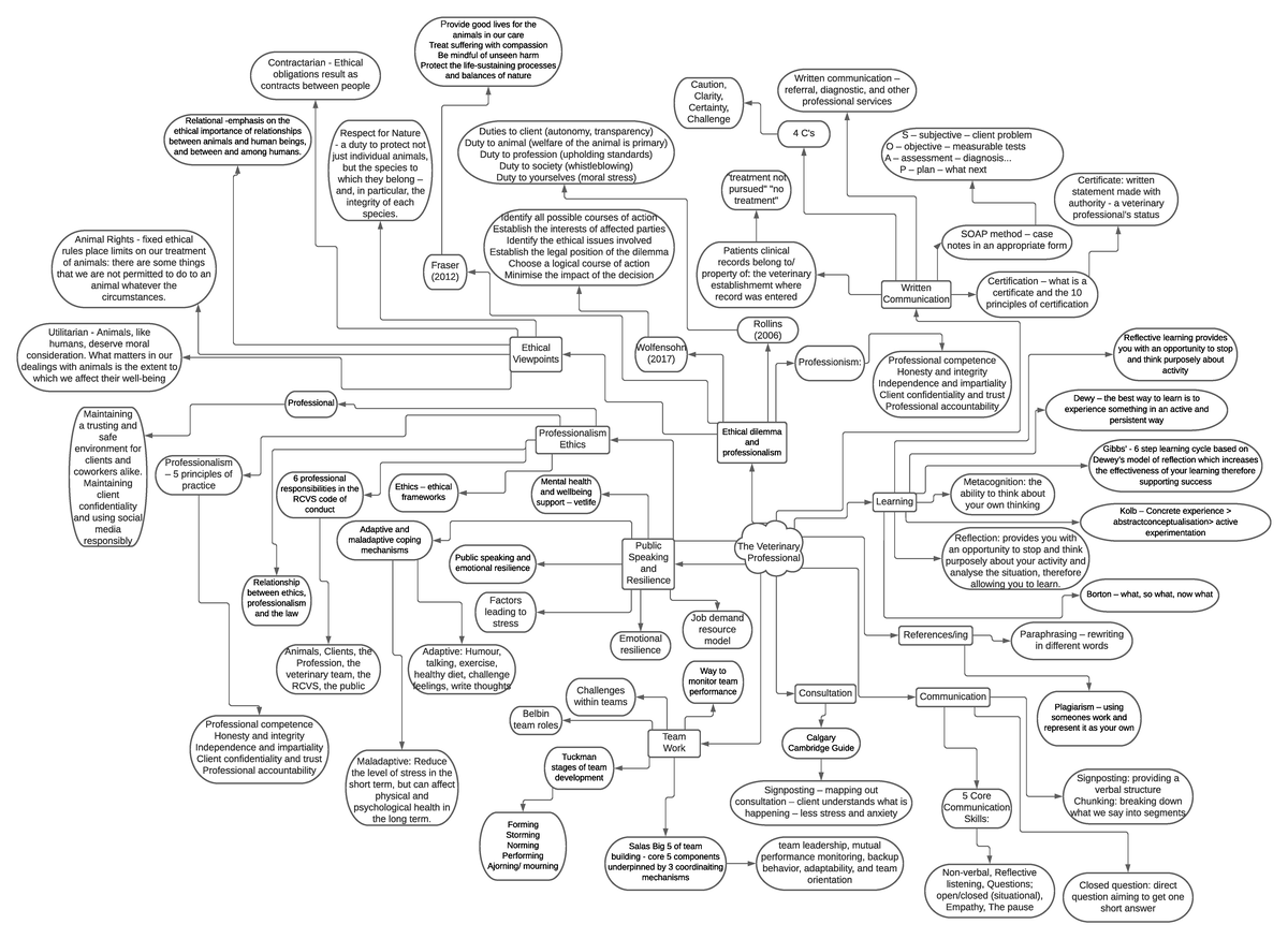 Vet Prof Mindmap - The Veterinary Professional Learning References/ing ...