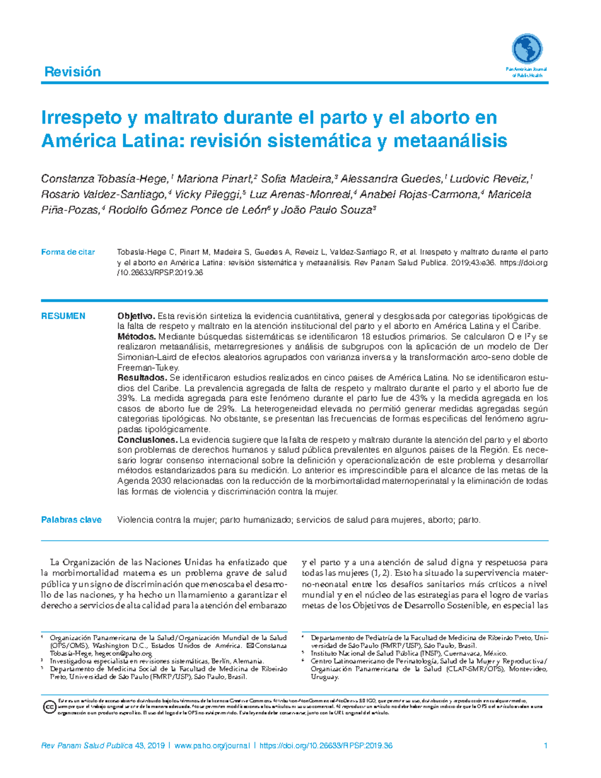 4.2 Irrespeto y maltrato - Pan American Journal of Public Health ...
