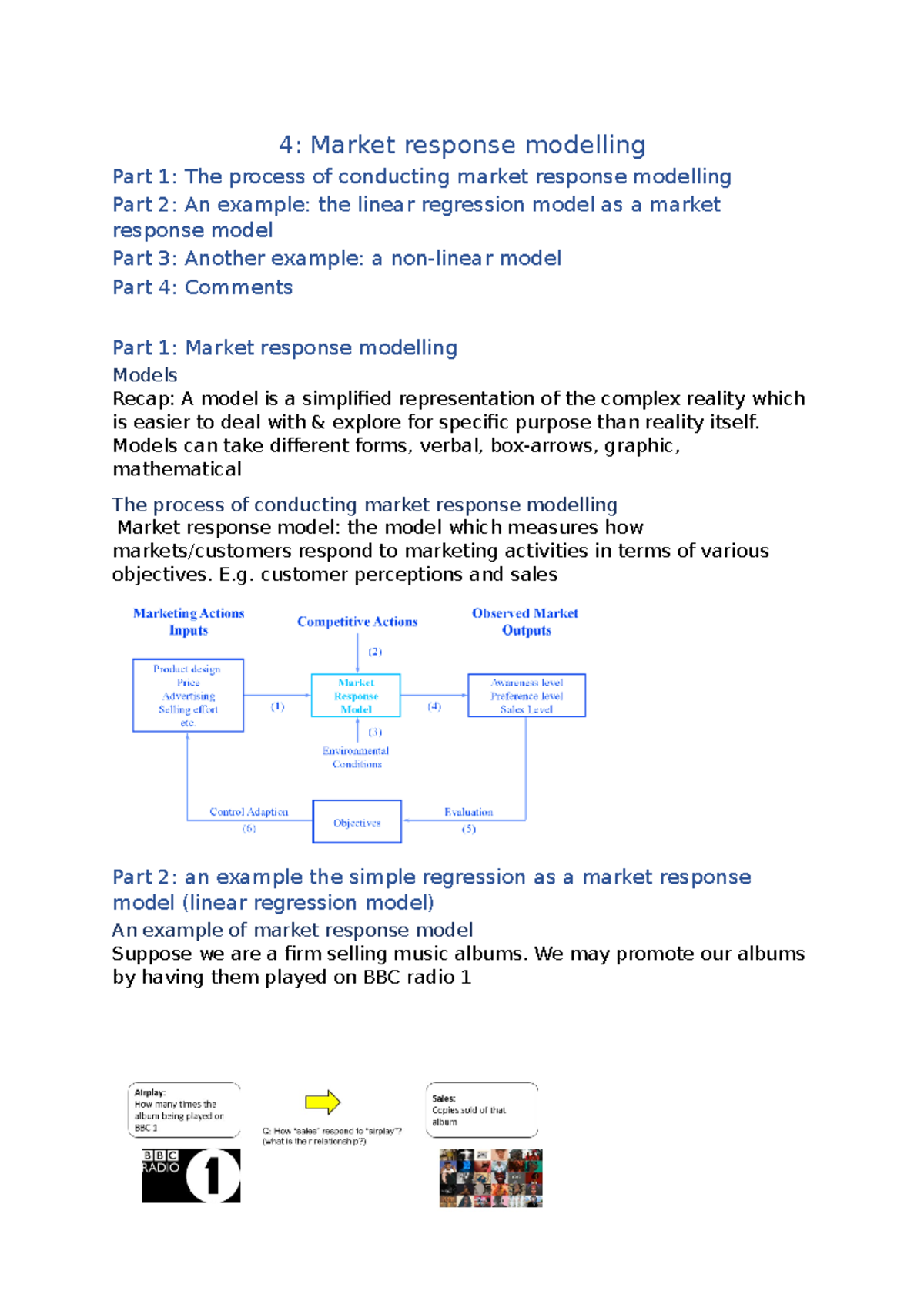 Lecture 4- Market response modelling 1 - 4: Market response modelling ...