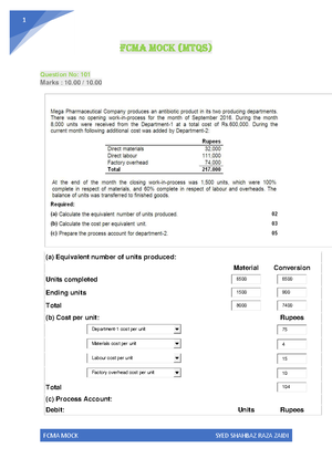 Practice for High Low Method - Cost & Management Accounting - ICMA ...
