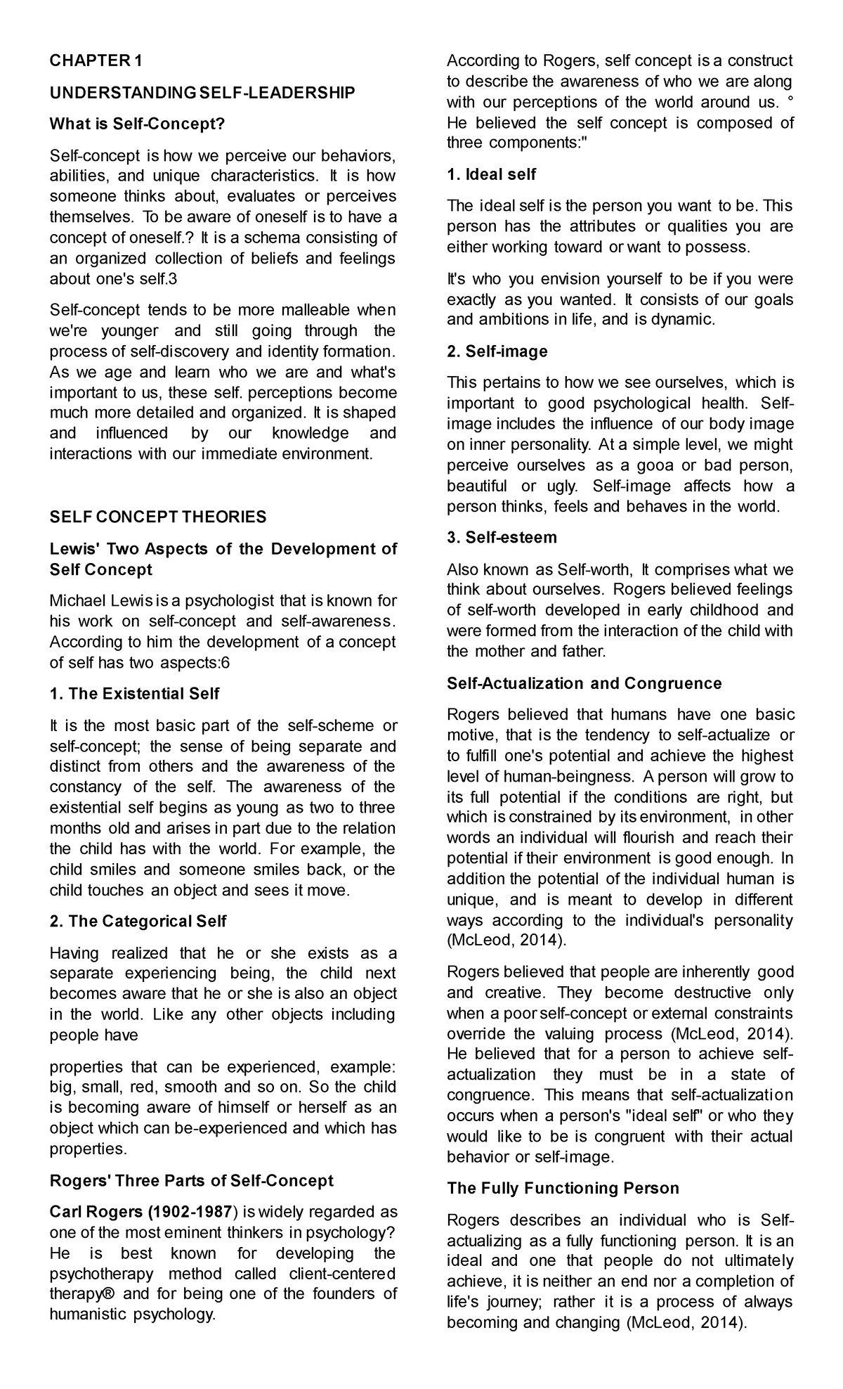 CLFM Finals Reviewer Chapter 1 7 - CHAPTER 1 UNDERSTANDING SELF ...