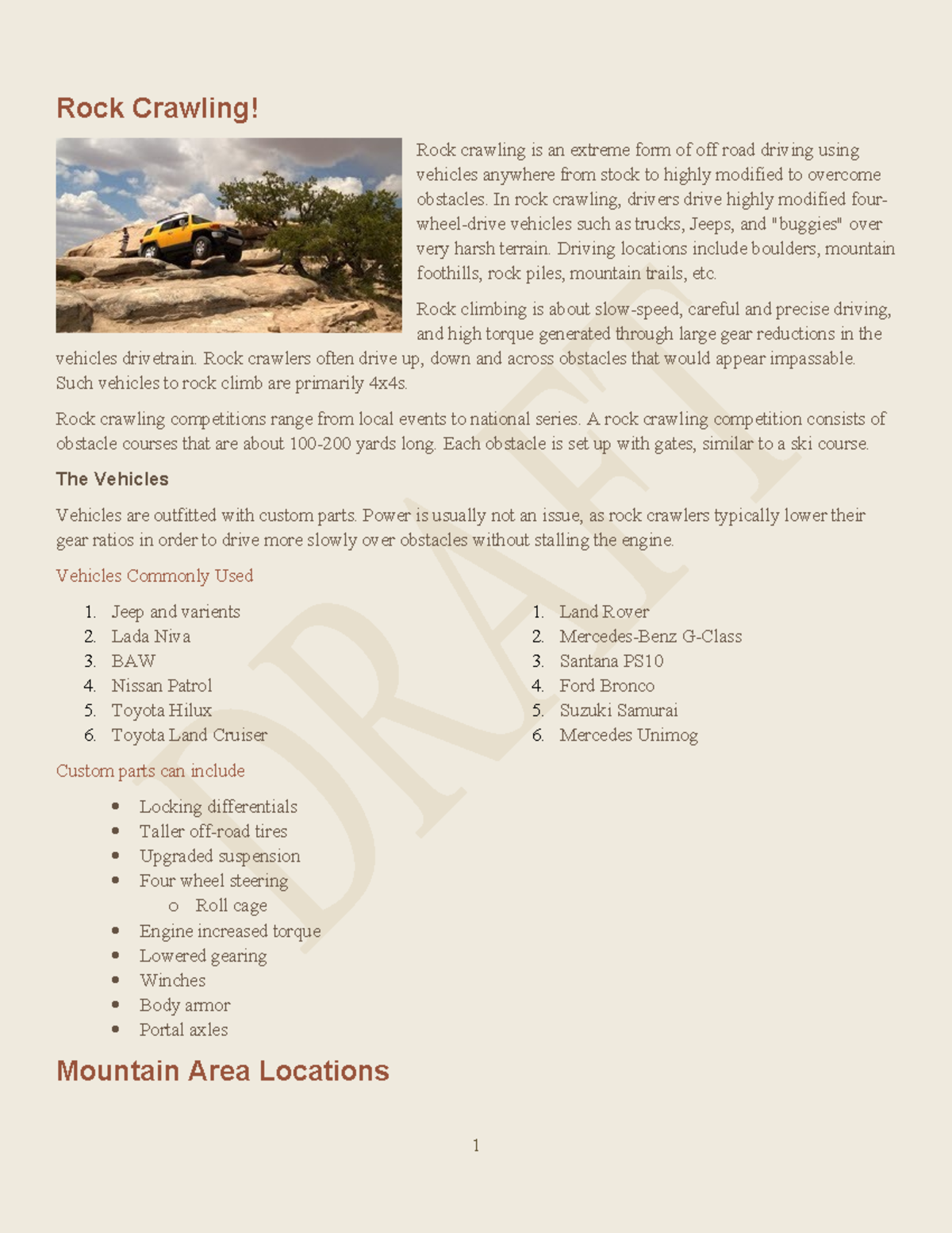 Rock Crawling - 123 - Rock Crawling! Rock crawling is an extreme form ...