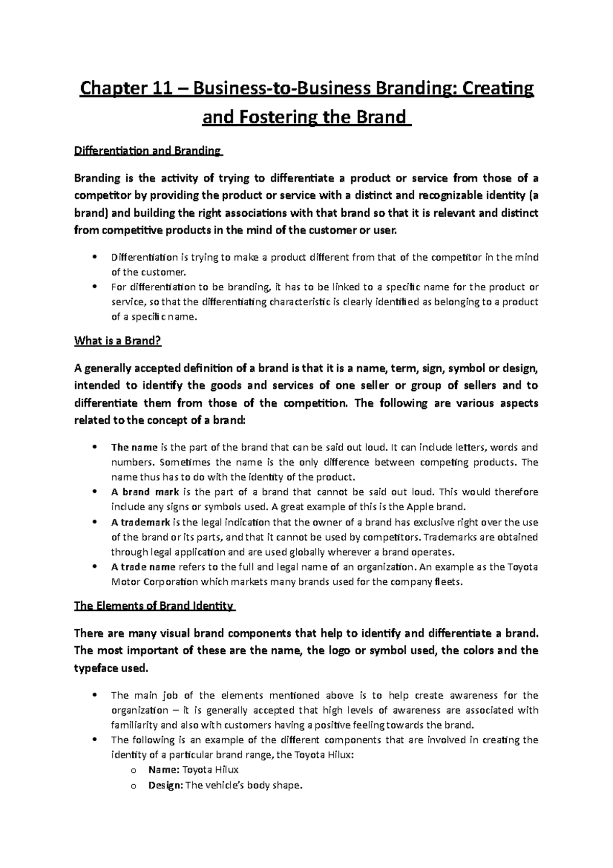 Chapter 11 - Business-to-Business Branding- Creating and Fostering the ...