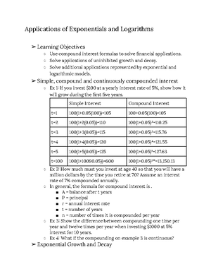 Math 1050 Lecture Notes Class 6 - Supplemental Learning Objective ...