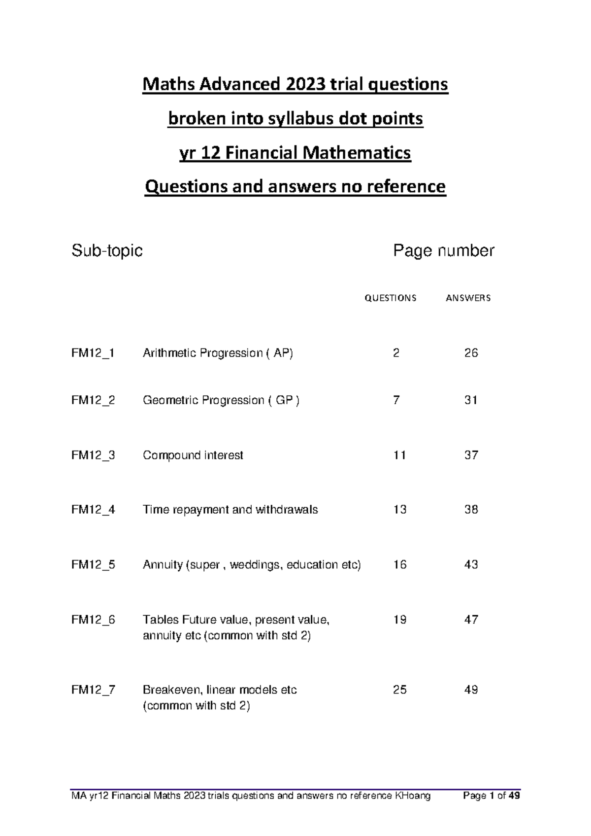 Trig questions and answers hsc exam style questions - Maths Advanced ...