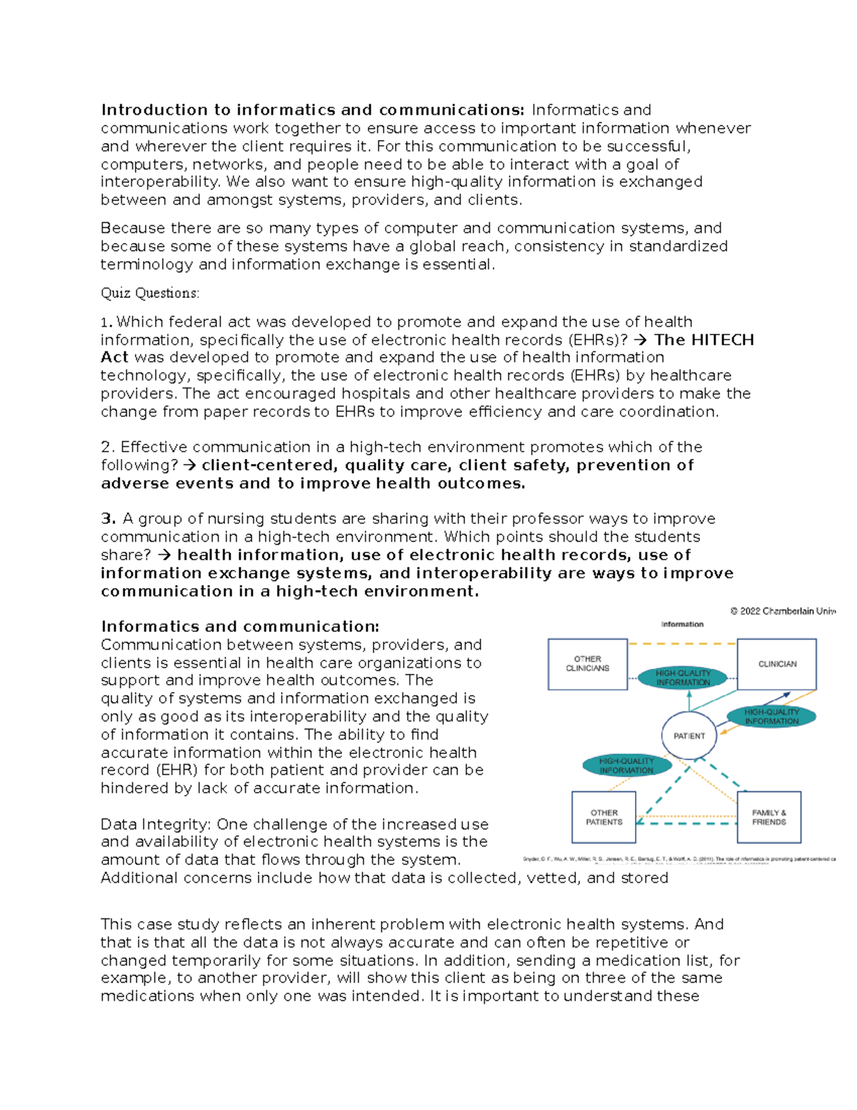 Week 4 notes - Introduction to informatics and communications ...