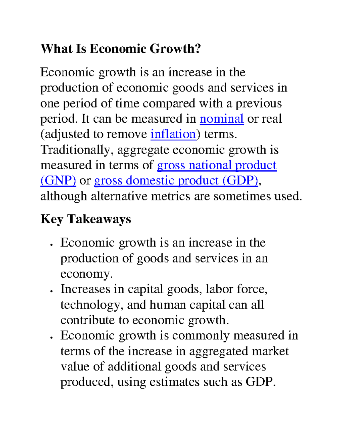 What Is Economic Growth - What Is Economic Growth? Economic growth is ...