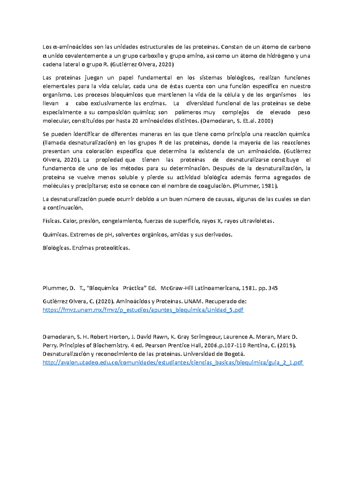 Practica 1 BQ - zxcv - Los α-aminoácidos son las unidades estructurales ...