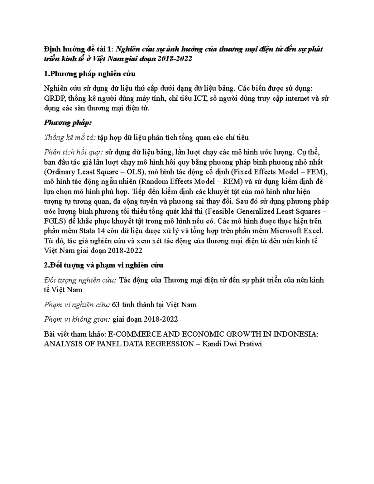 Định hướng đề tài - ffffffffffffffffffff - Định hướng đề tài 1: Nghiên ...