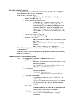 Code d - code d pace - f Police and Criminal Evidence Act (PACE) 1984 ...