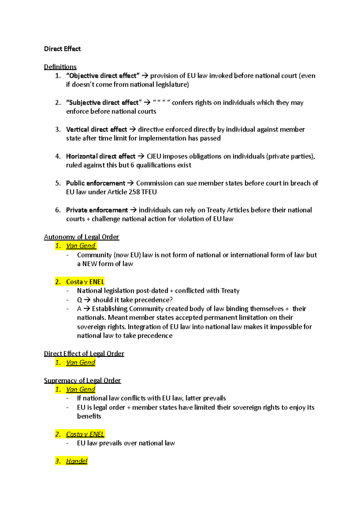 Direct Effect - komion - Direct Effect Definitions 1. “Objective direct ...